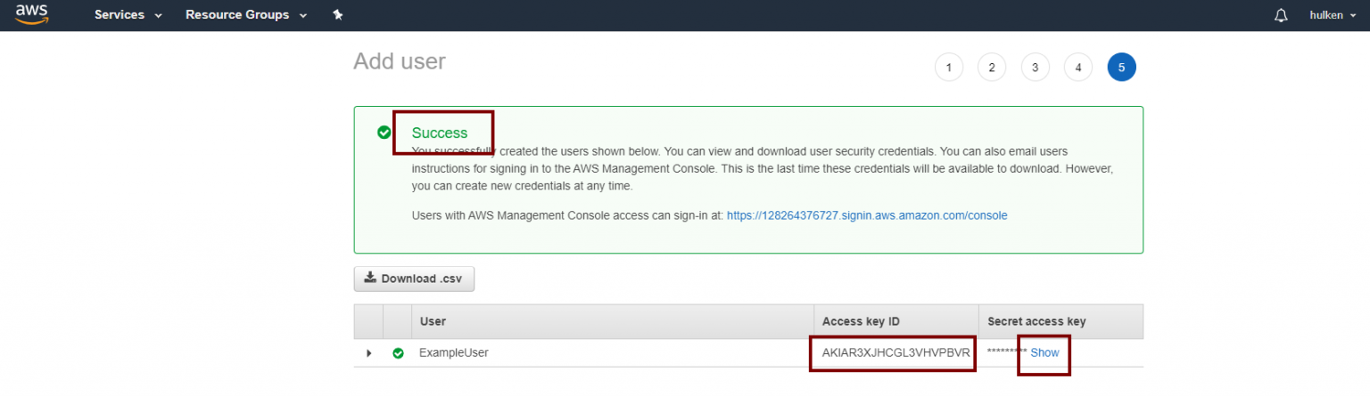 AWSCore::Lambda Creating a User - eelDev